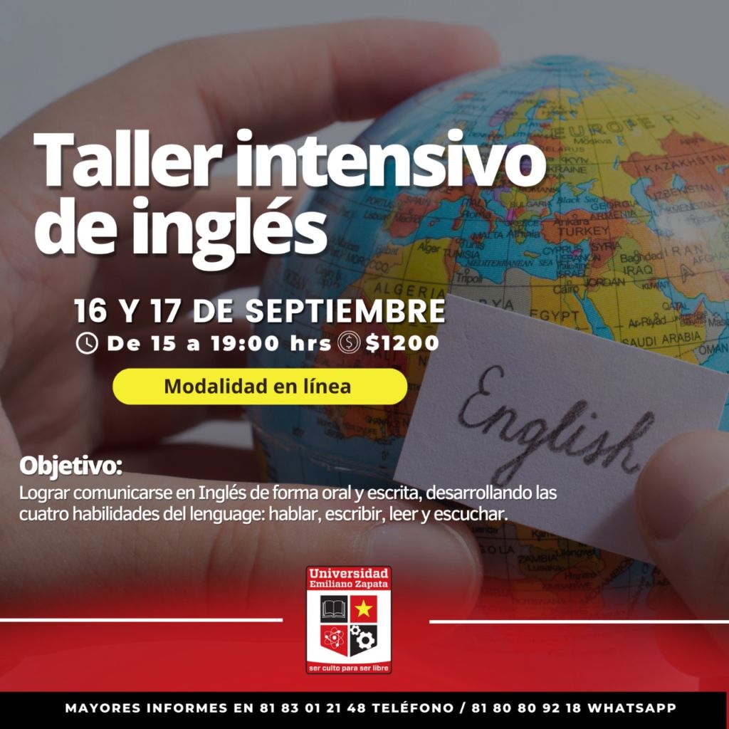 Taller Intensivo de Inglés – UNEZ – Universidad Emiliano Zapata