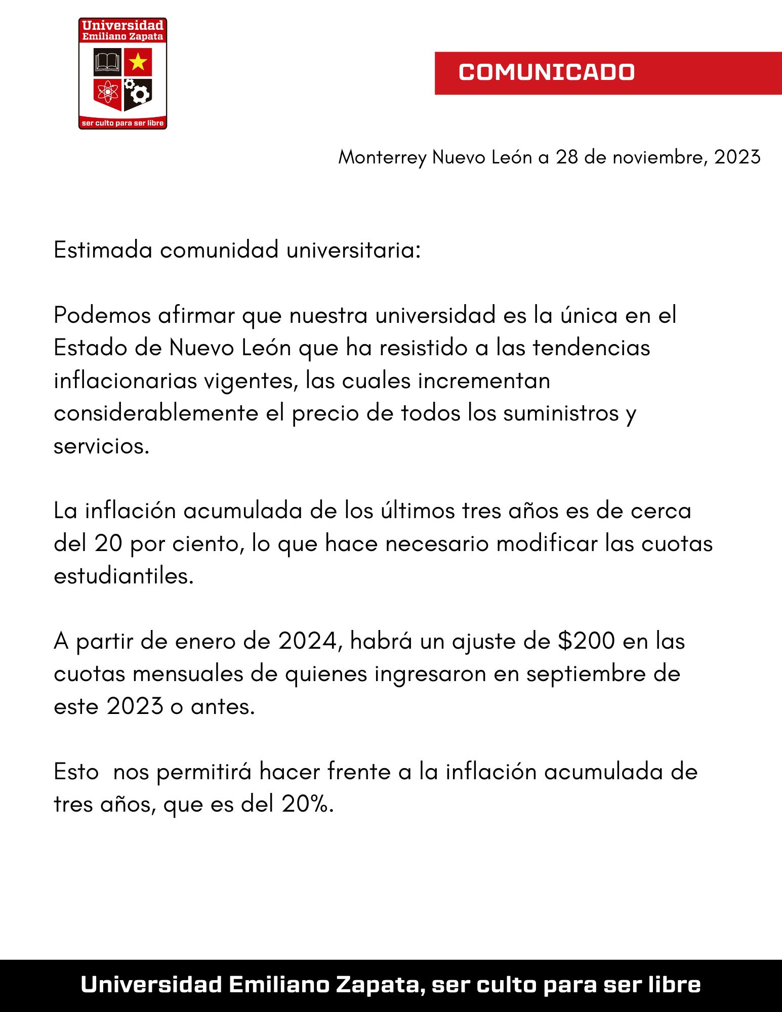 Avisos – UNEZ – Universidad Emiliano Zapata